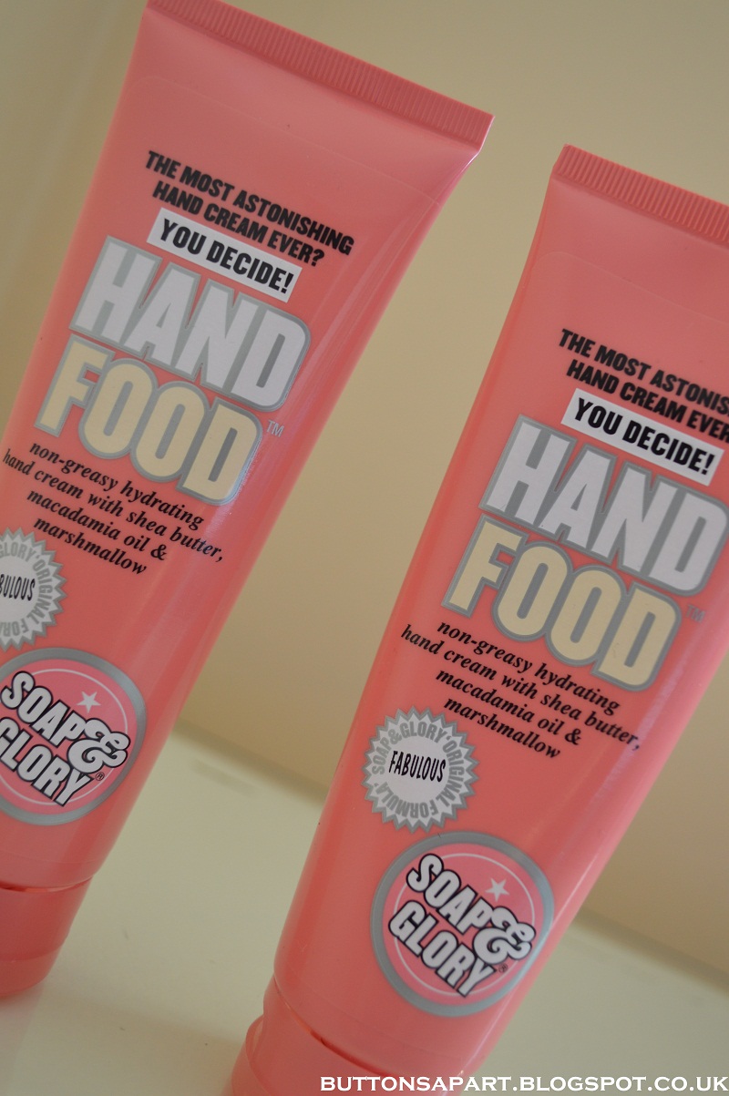 Buttons Apart: soap and glory hand food: review