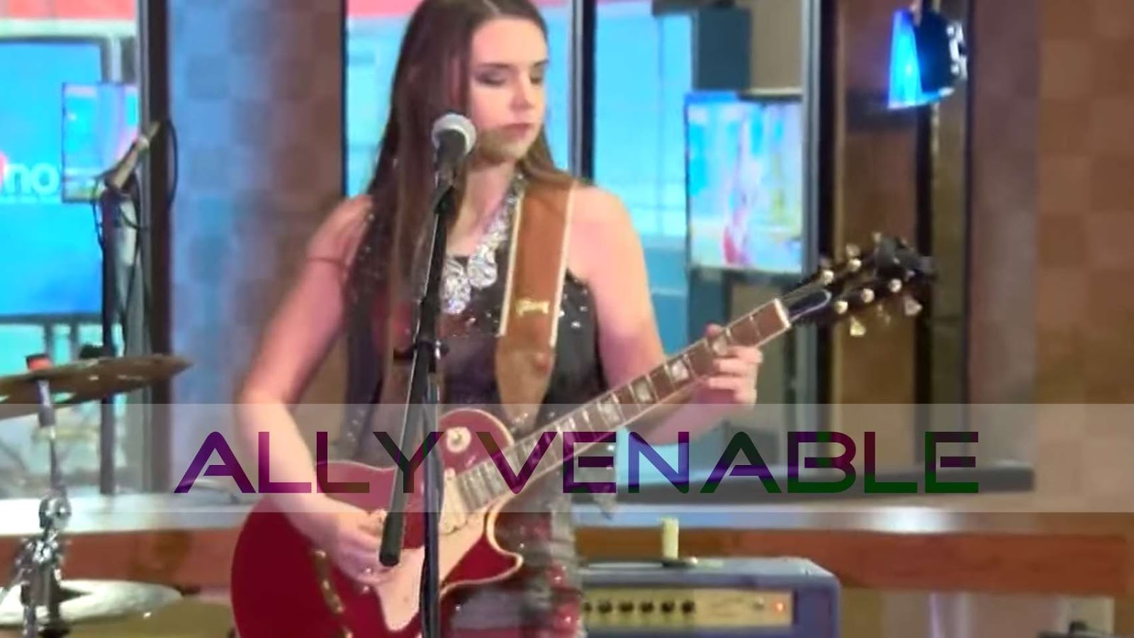 Ally Venable: live band appears on CBS19 TV