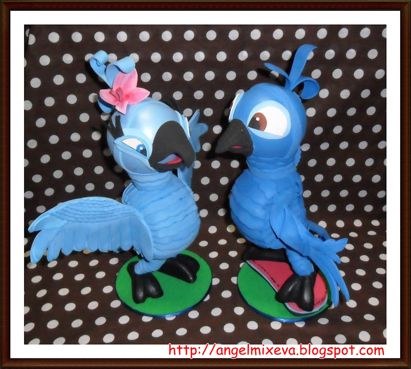 Loja angel mix e.v.a em lembranças: Bonecos do filme Rio em e.v.a 3D