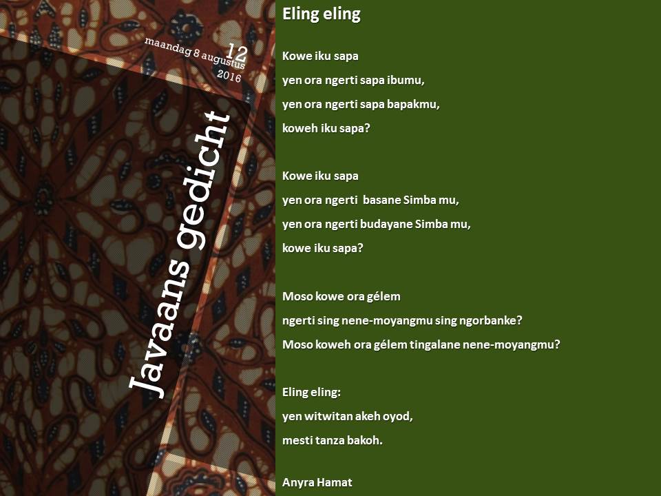 Ervaringen met de Javaanse taal