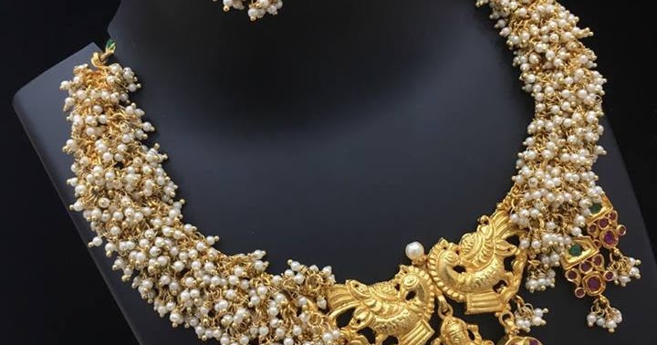 Bridal Pearl neck Sets | Buy Online 1 gram jewellery