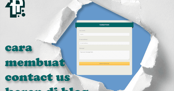 Cara Membuat Contact us Keren di Blogger