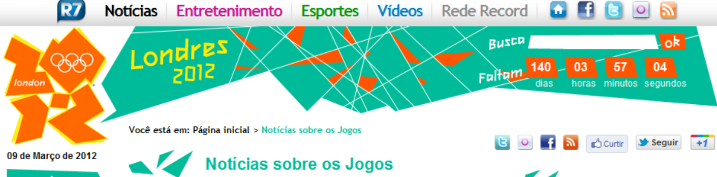 OLIMPÍADAS DE LONDRES 2012 R7 RECORD ~ Dicas Grátis 2020