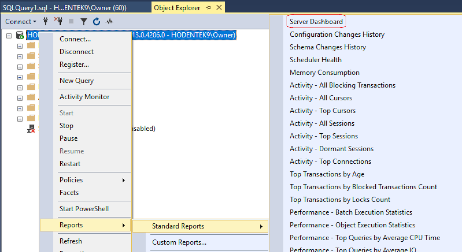 HodentekHelp: Is there a dashboard for SQL Server?