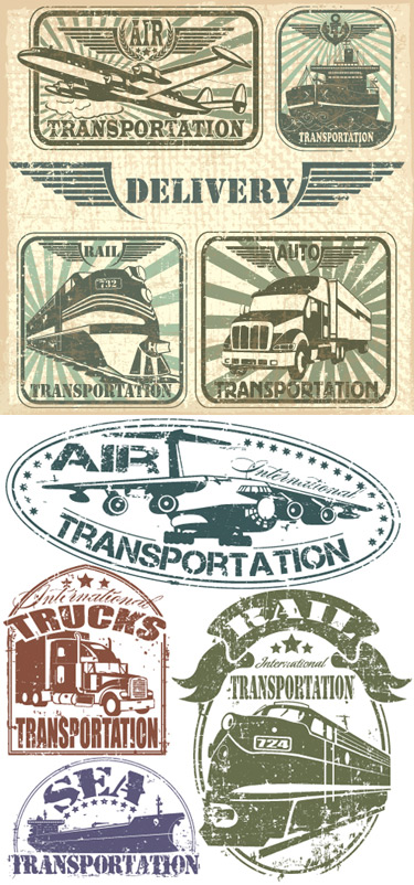Quality Graphic Resources: Transport Labels and Rubber Stamps