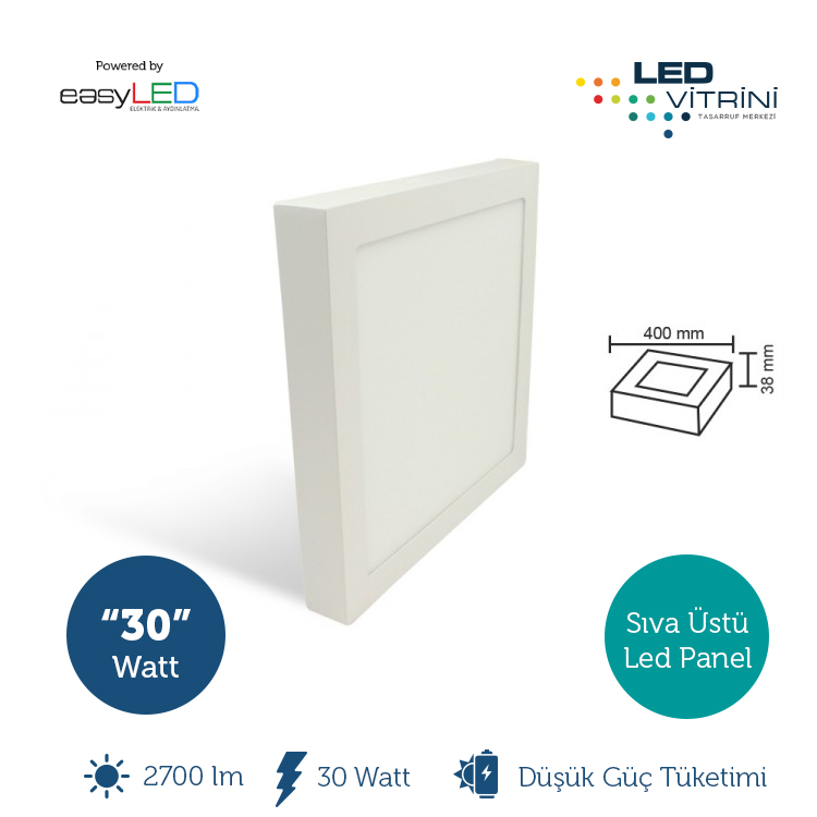 Led Panel Sıva Üstü: 40x40 Led Panel Sıva Üstü