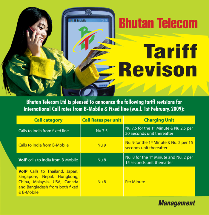 Dynamic Designs: Bhutan Telecom Ltd. Advertisement Design