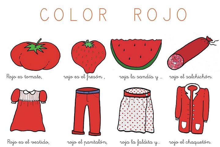 RECURSOS y ACTIVIDADES para Educación Infantil: Poesia del color ROJO