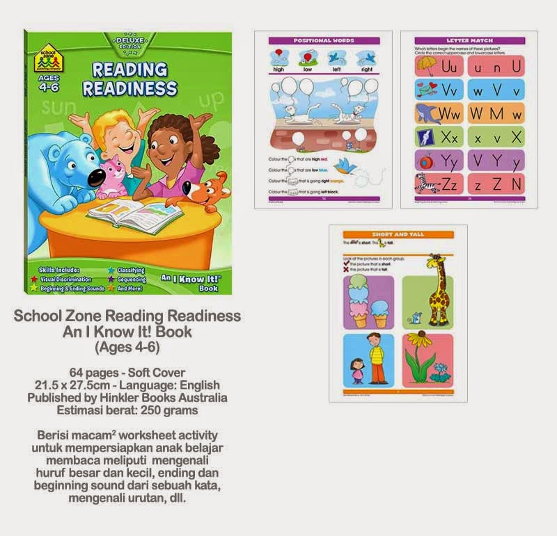 Planet Bayi: School Zone Reading Readiness - An I Know It! Book (Ages 4 ...