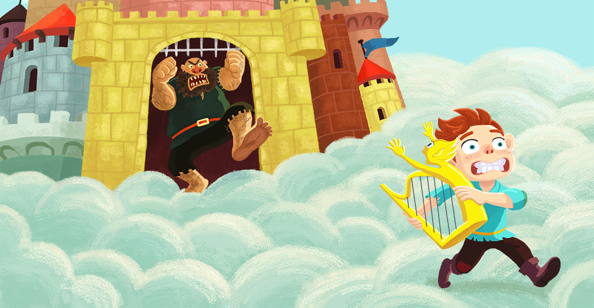 Kate Jeong's illustration: Jack and the Beanstalk