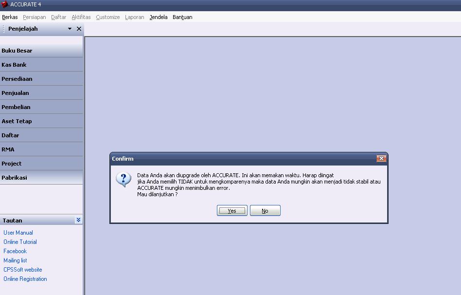 Program accurate 4: UPGRADE DARI ACCURATE 3 KE ACCURATE 4