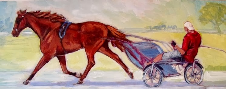 Standardbred Racehorse Art by equine artist Sarah Benfield ...