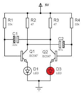Merakit rangkaian elektronika: Flip Flop