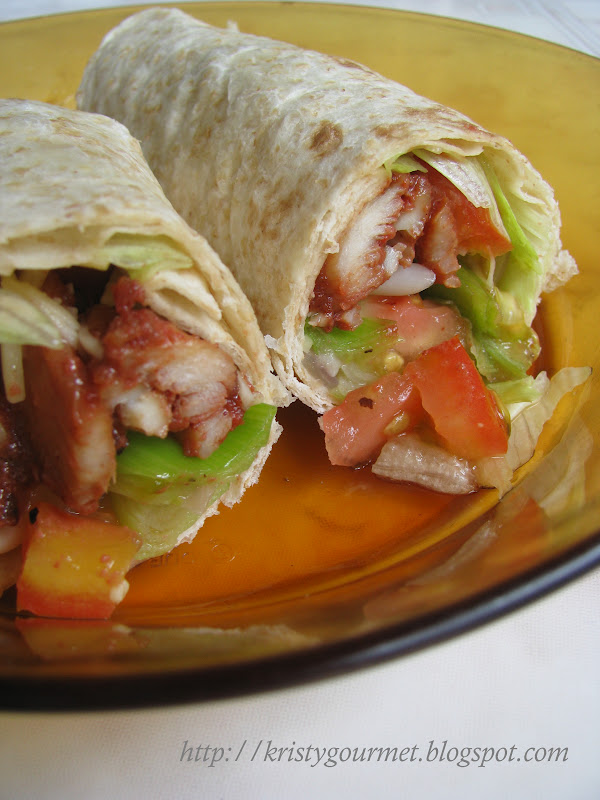 Tocino Chicken Wrap With Butter Mushroom Mixed | Cooking and Recipes ...