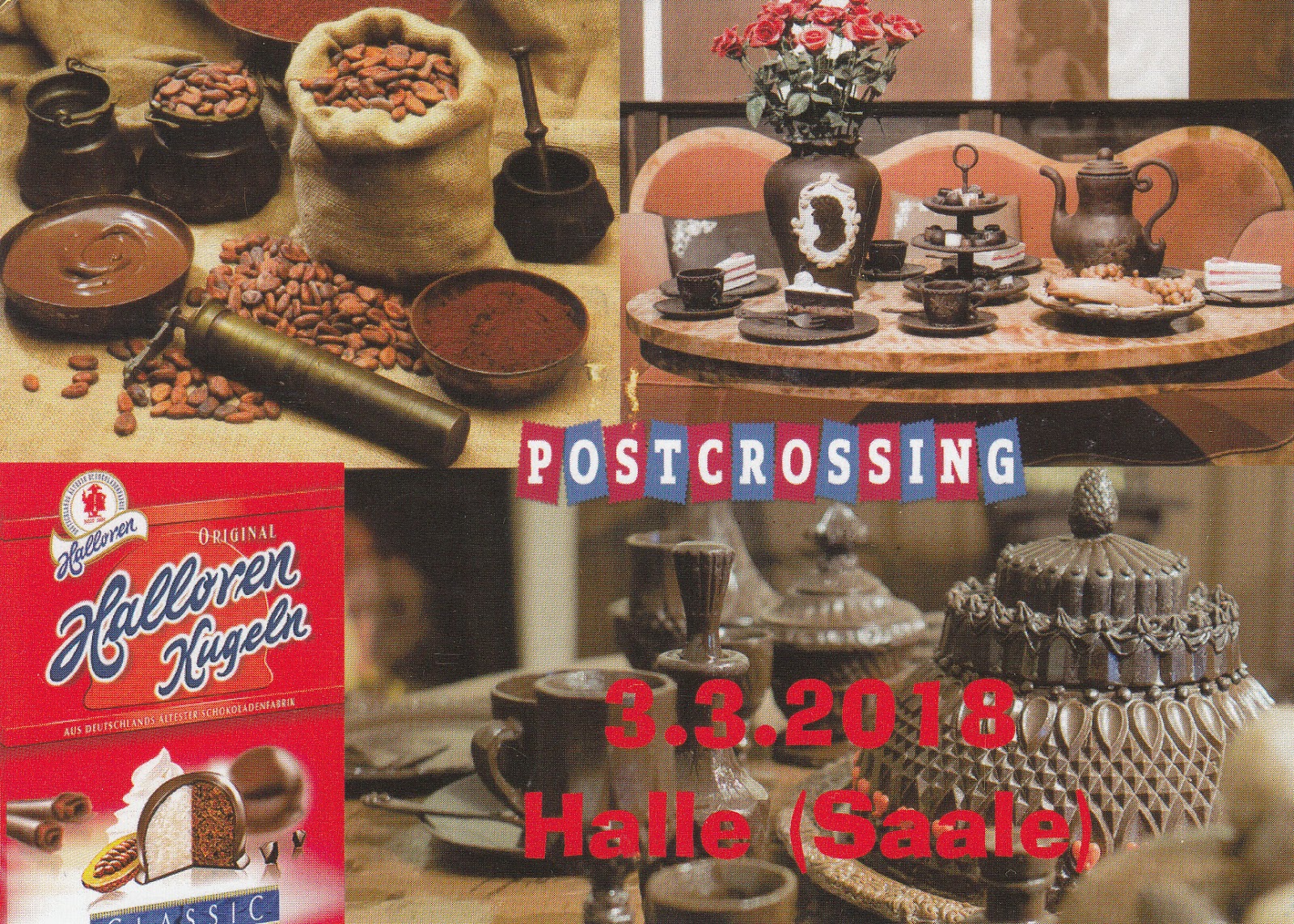 My postcard and stamp week: Germany: Halloren Chocolate Factory in Halle