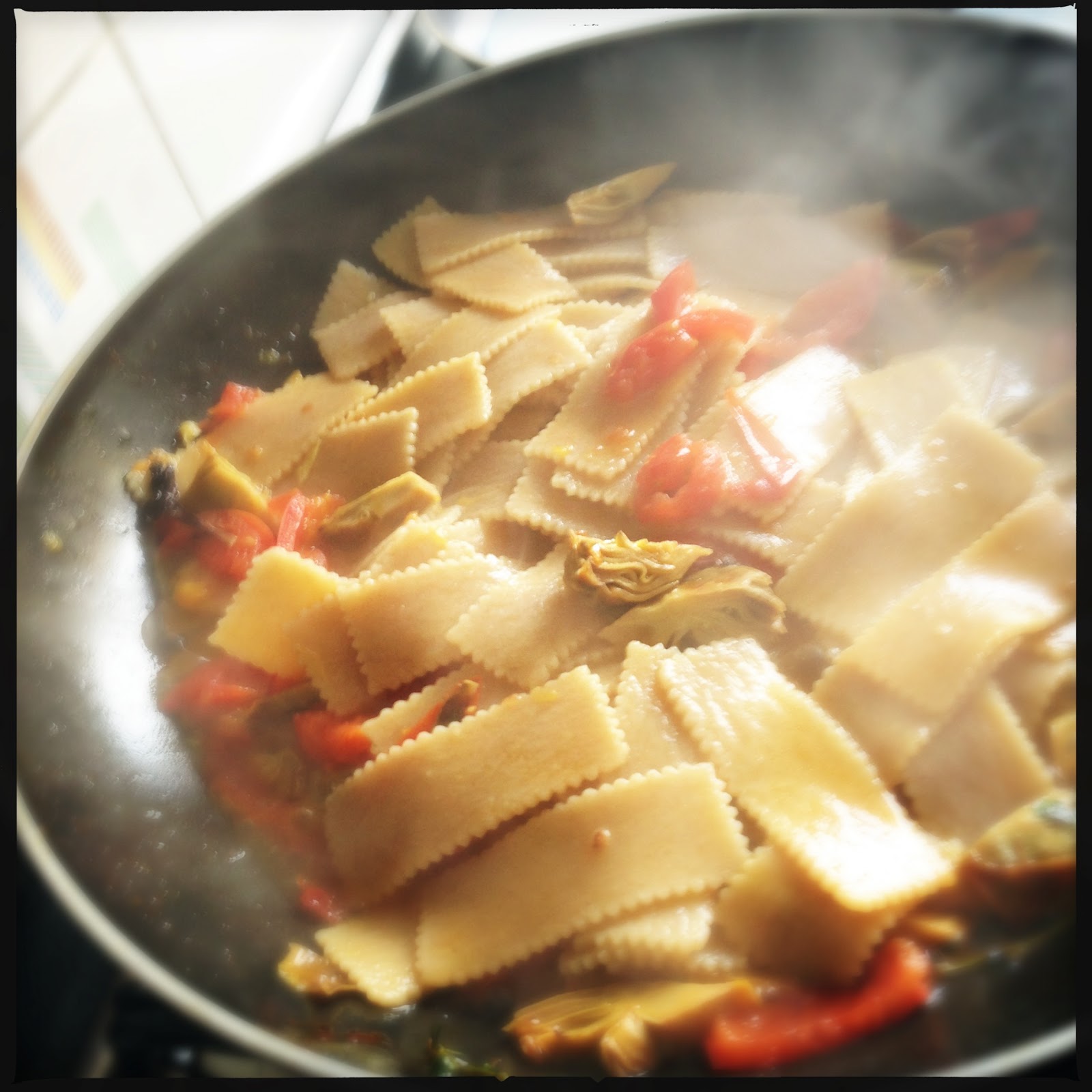 La cucina alchemica di Yaya: I sagnarelli con carciofini sott'olio e ...