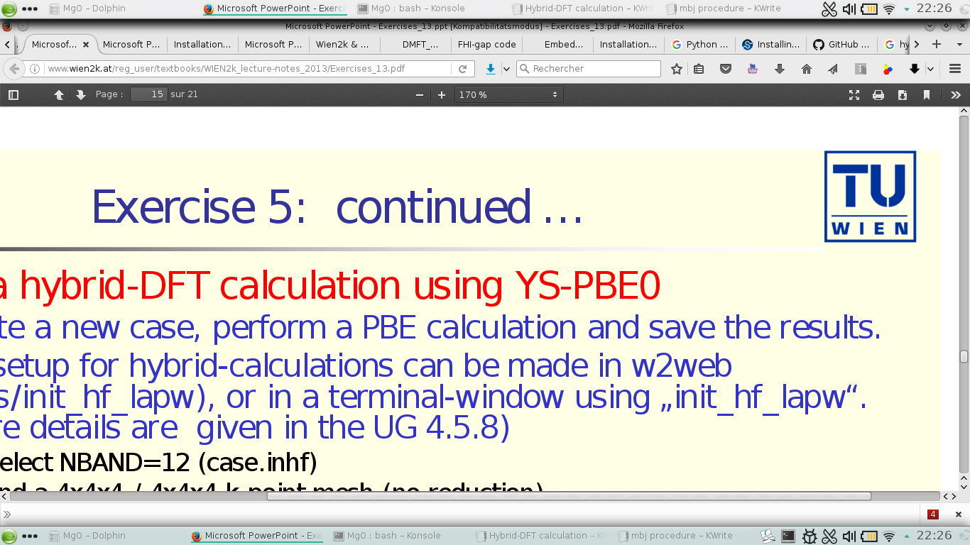 Hybrid-DFT calculation using YS-PBE0 method