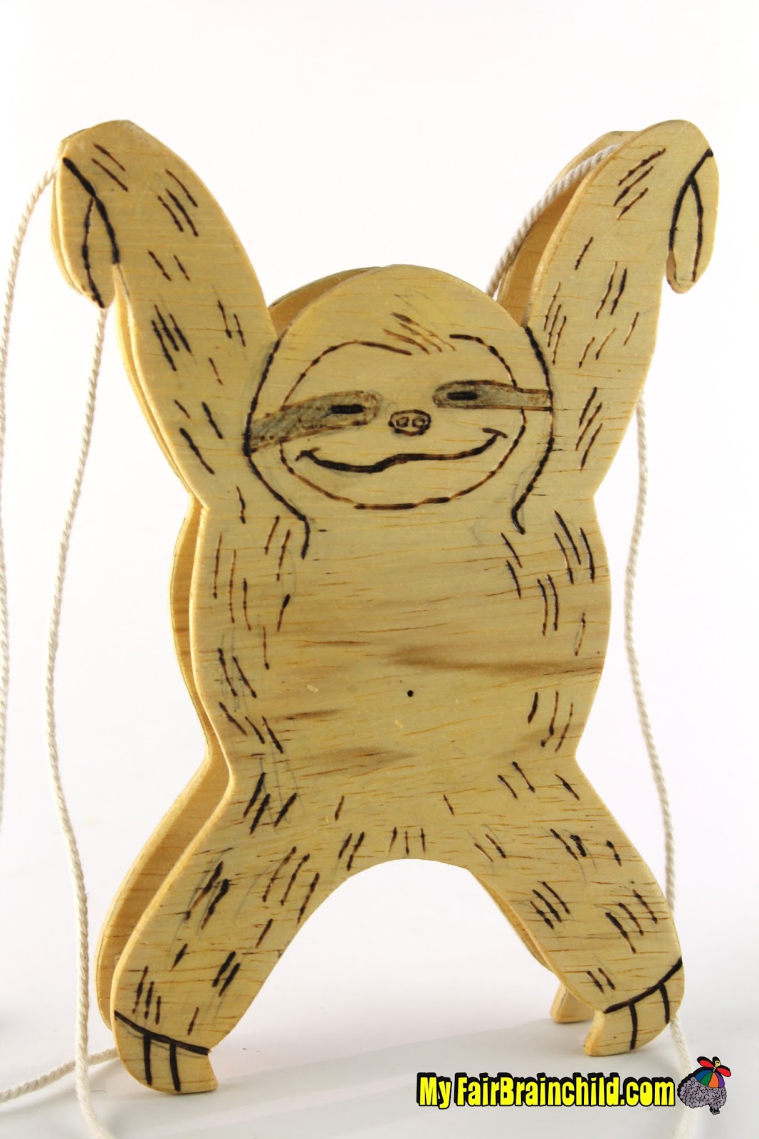 My Fair Brainchild: Wooden Sloth Climbing Toy
