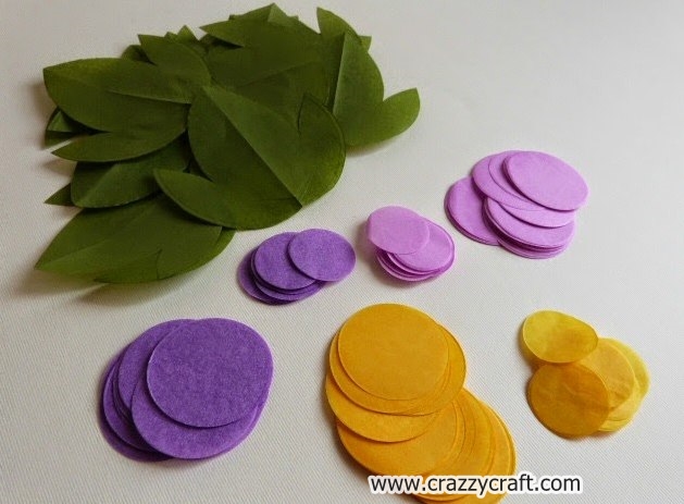 APPLICATION GRAPES FROM COLOURFULL PAPER - crazzy craft