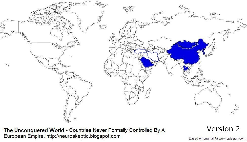 Countries that were never conquered by Europeans