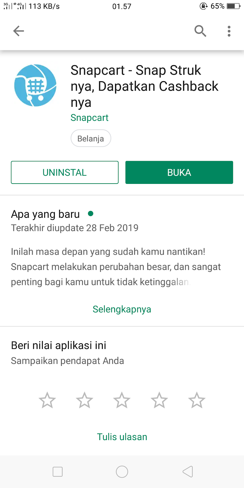 [REVIEW] Cukup foto struk bisa dapat cashback uang!!! | Install ...