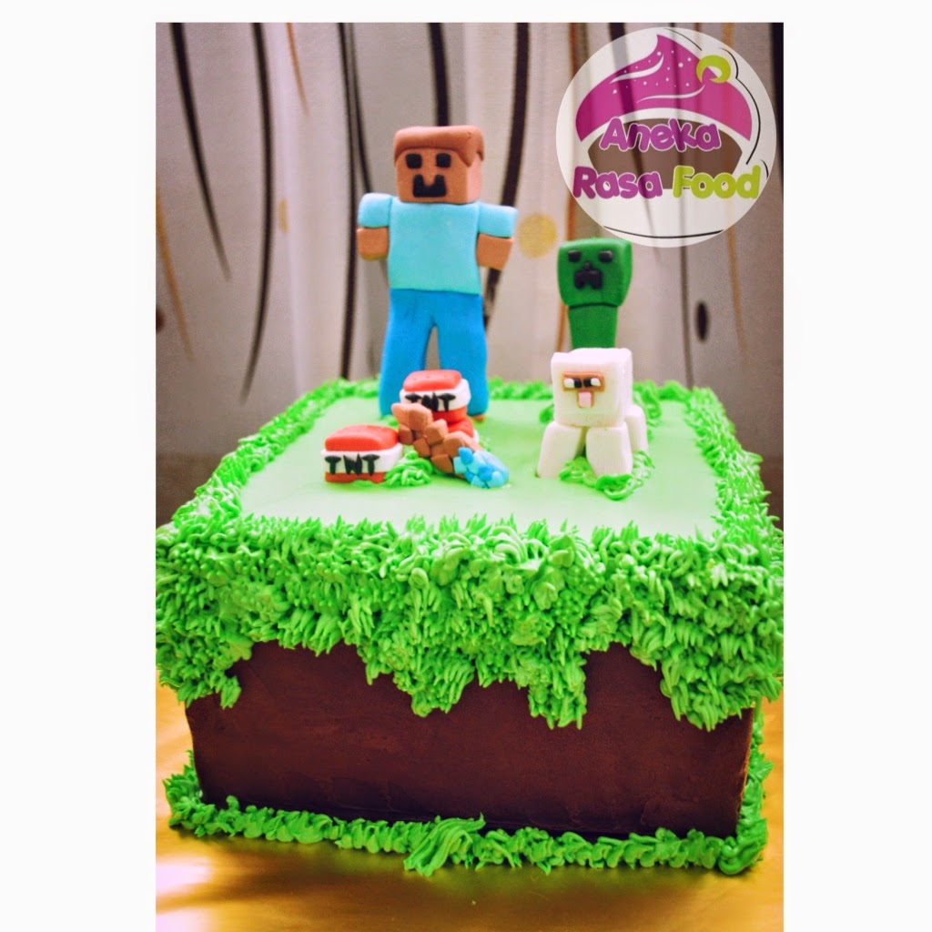 ANEKA RASA FOOD: 12/1 - Minecraft cake