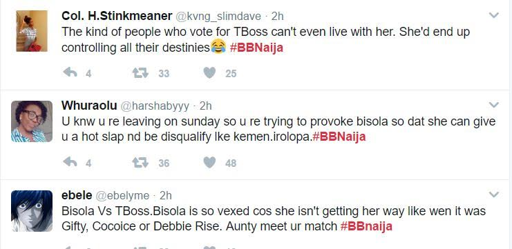 BBN: Watch the heated argument between TBoss & Bisola this morning