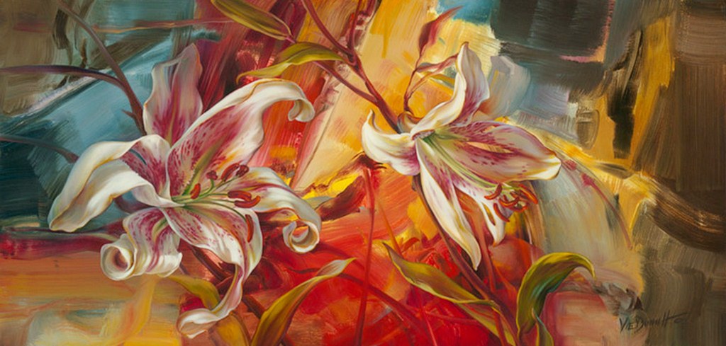 Pinturas de flores abstractas modernas - Imagui