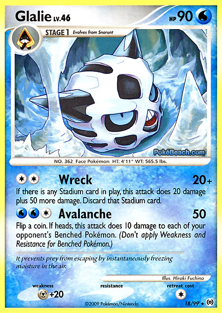 Glalie Arceus Pokemon Card Review Primetimepokemons Blog