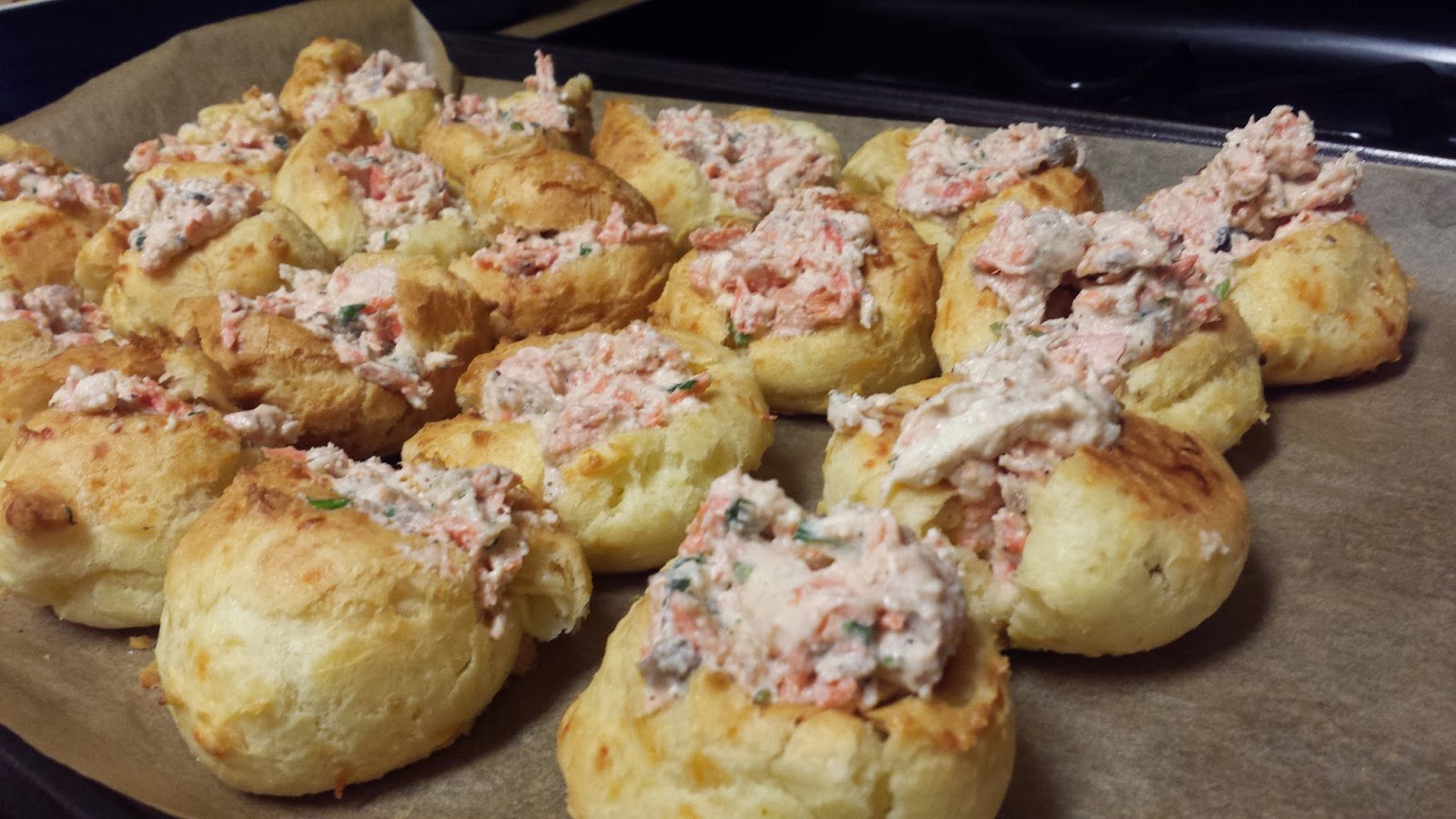 Food In My House: Salmon Gougeres (Salmon and Cream Cheese filled ...