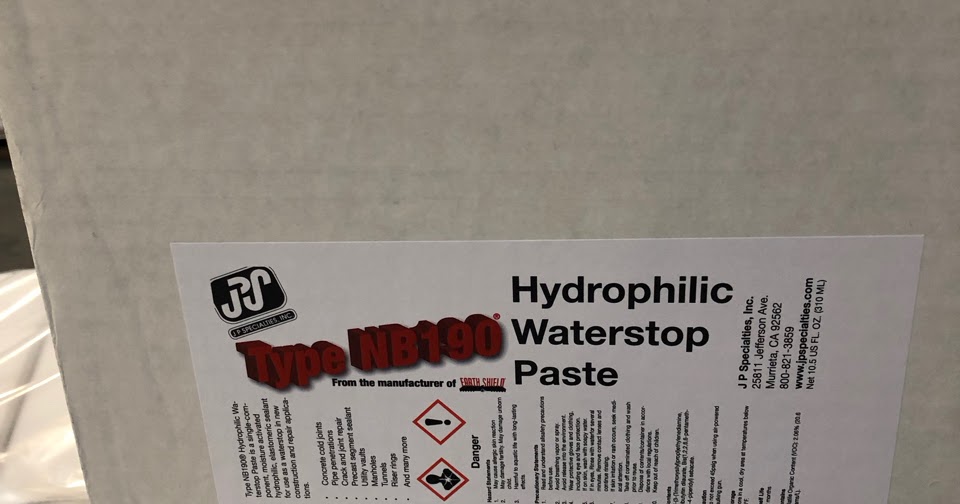 Waterstop King: Introducing Type NB190® Hydrophilic Waterstop Paste