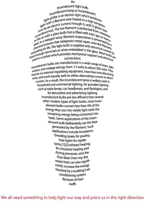 bernie o'connell : Light Bulb Typography