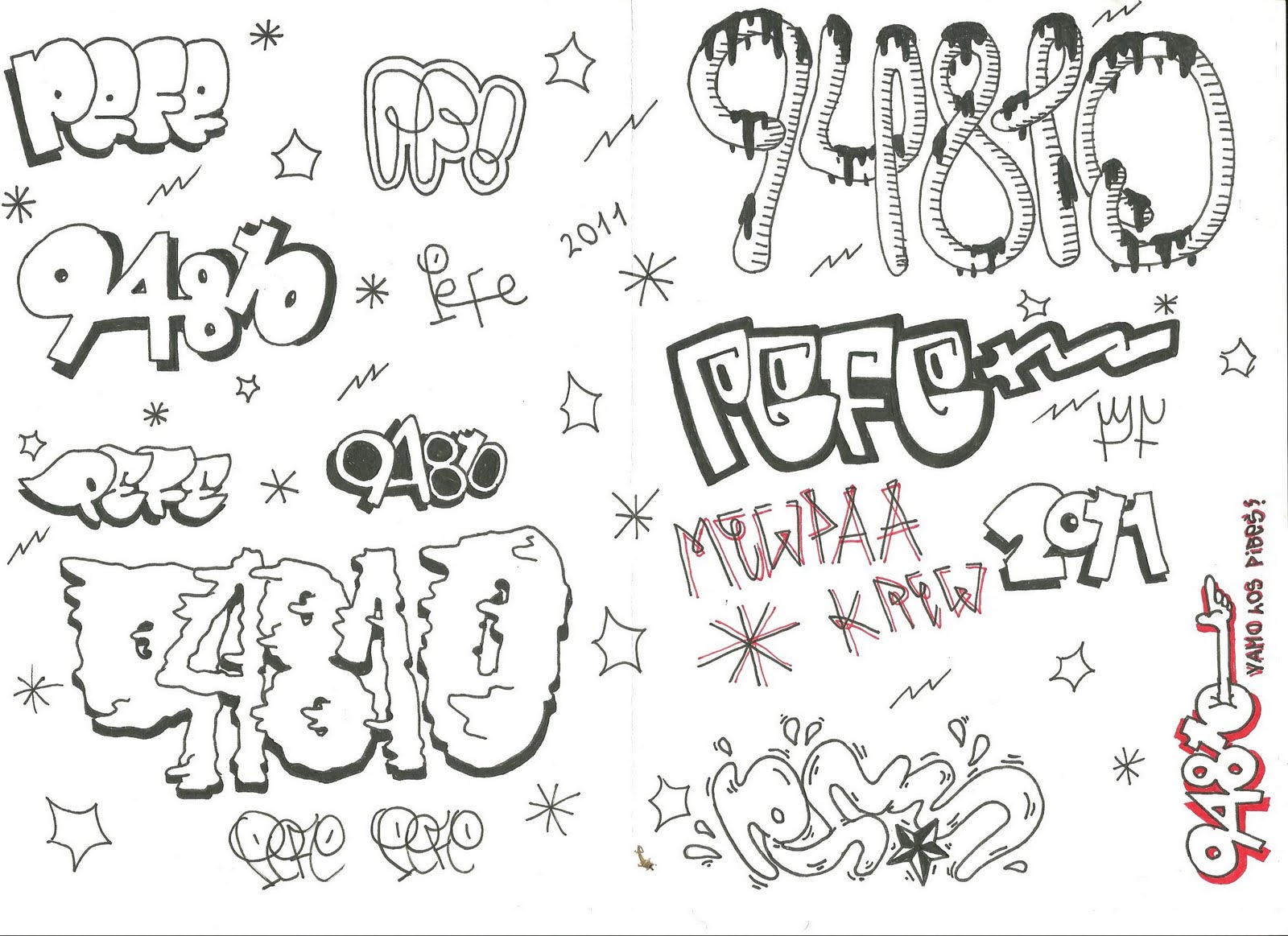 Letras para bocetos - Imagui