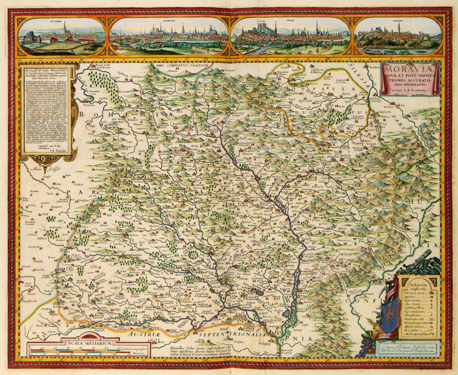 Moravská orlice: Komenského mapa Moravy, země Koruny české v atlasu Van ...