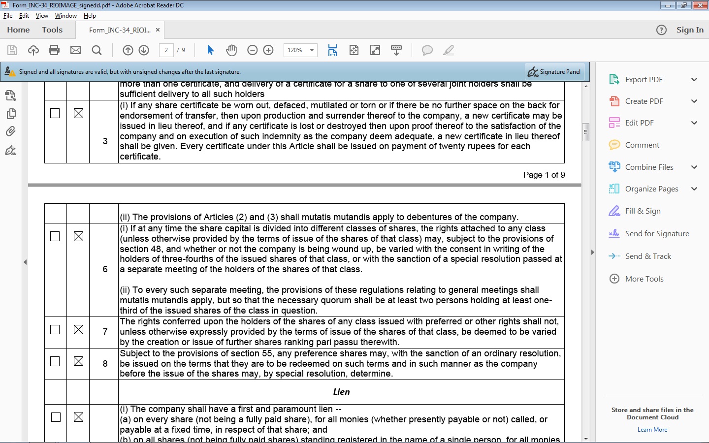 Corporate Updates: Draft Documents For Incorporation of Company Using ...