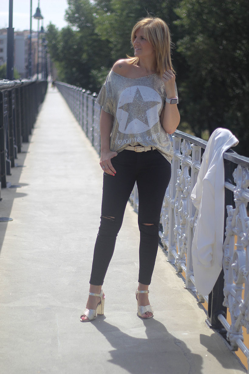 mydreams: UN OUTFIT BASICO CON UN TOQUE BRILLANTE