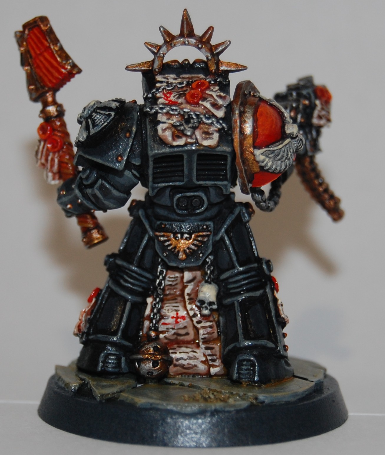 Pitched Battle: Chaplain in Terminator Armor WIP: Complete