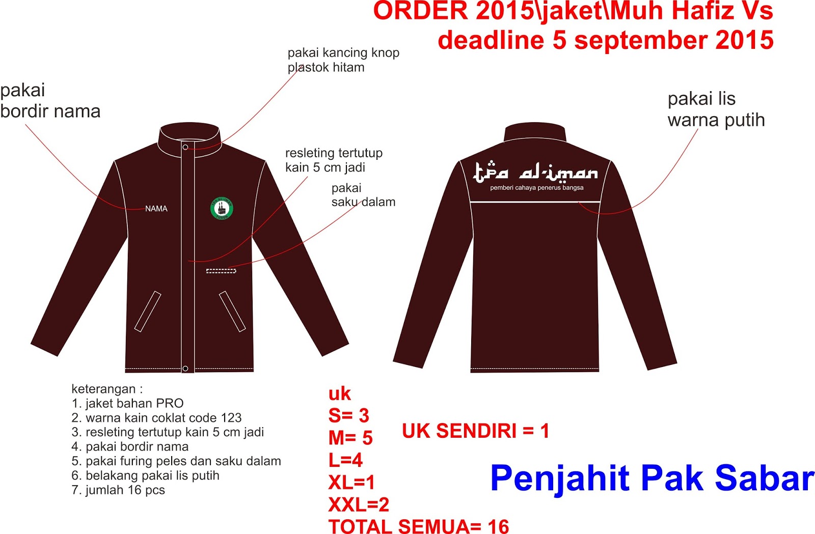 konveksi tempat bikin jaket pesan PDL PDH korsa kaos termurah dan ...
