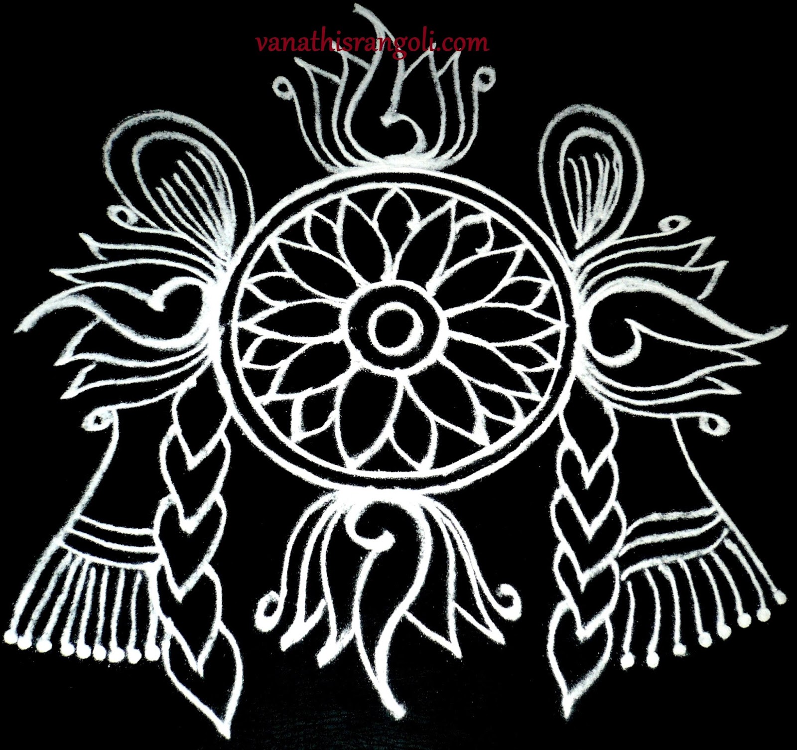 Vanathi's Rangoli / Kolangal: Purattasi Rangoli with Lord Balaji Idol ...