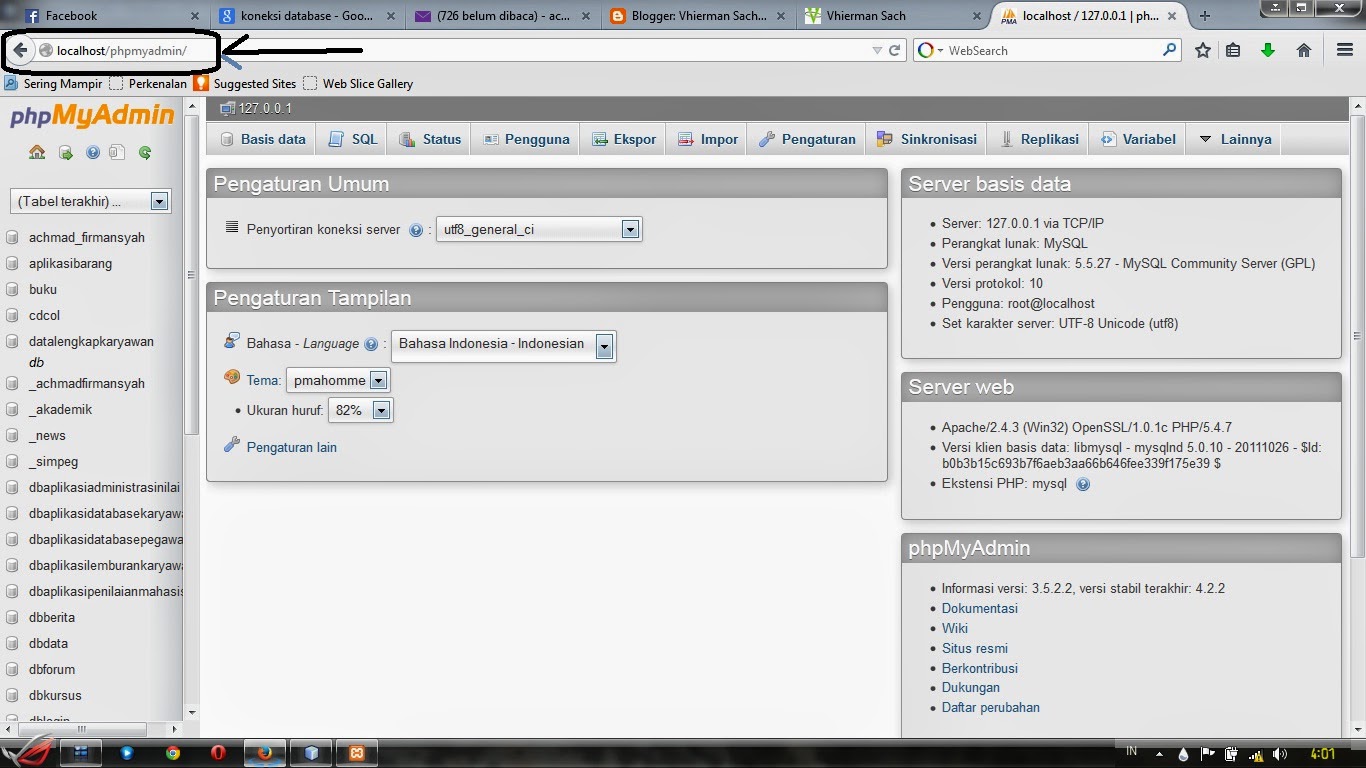 TUTORIAL CARA MEMBUAT TABLE DENGAN PHPMYADMIN « .Programmer Mania