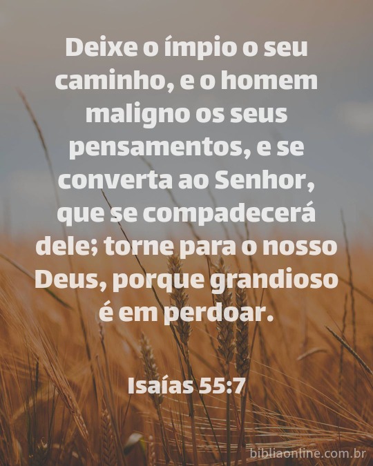 PALAVRA DE HOJE: Isaías 55:7