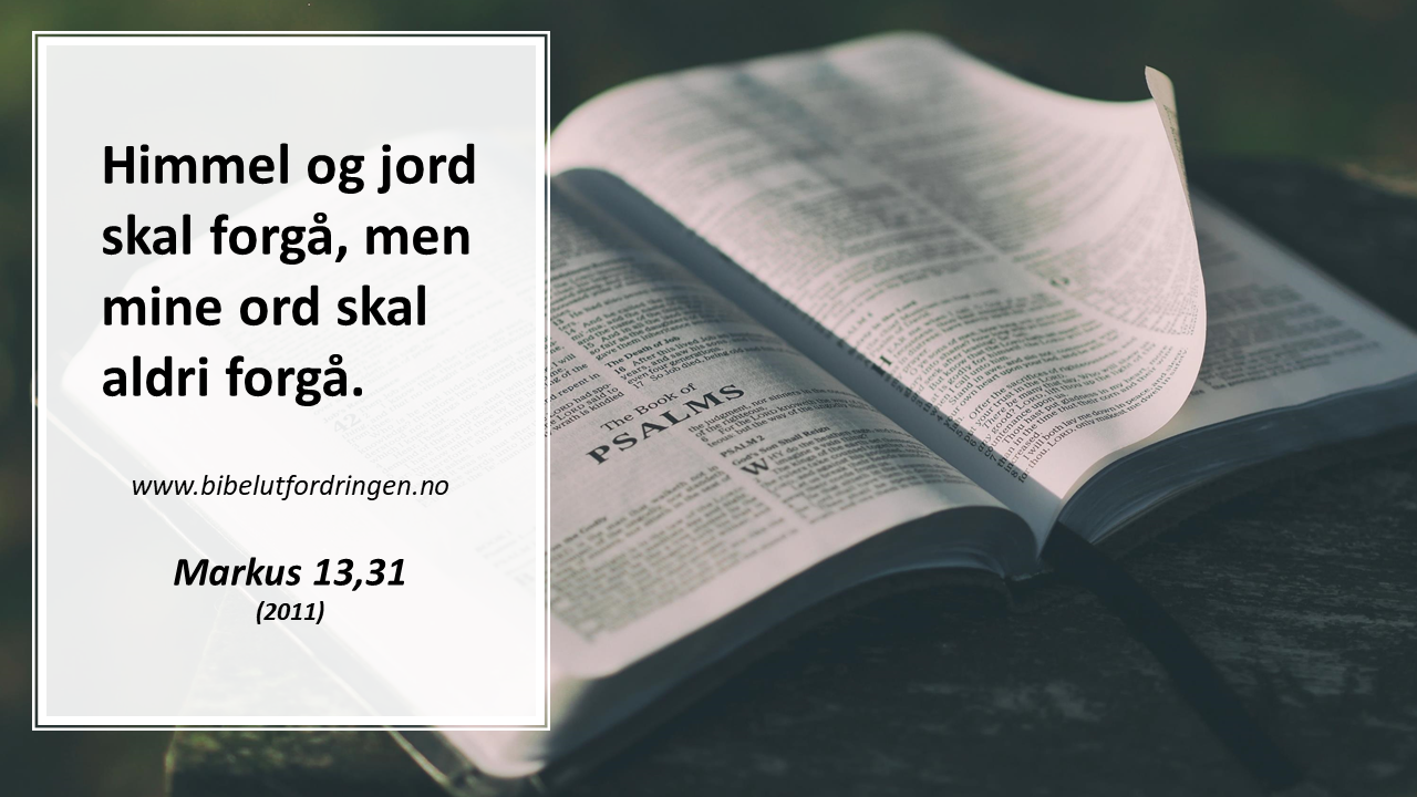 Bibelutfordringen: Markus 13,31