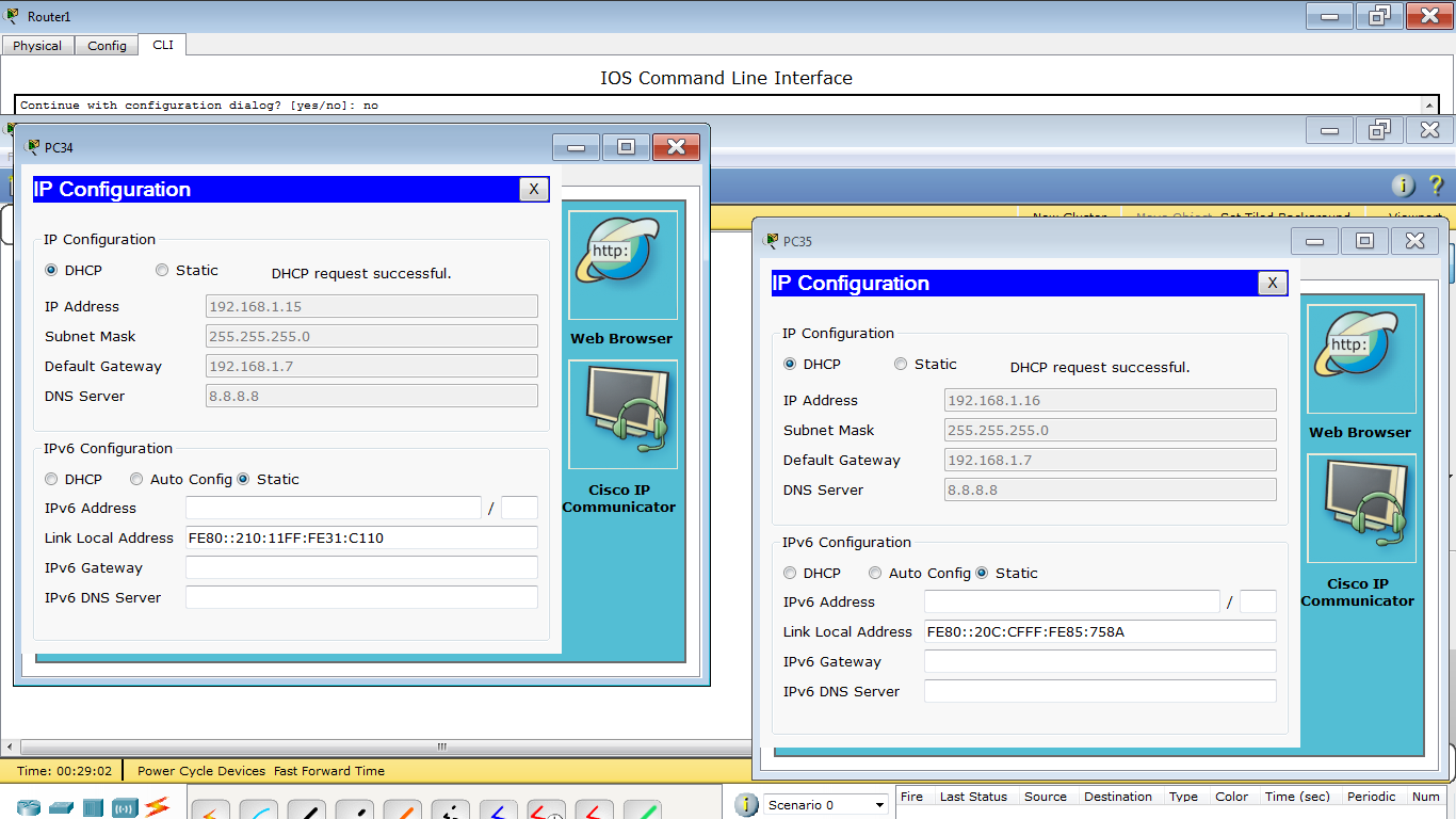 Actualiza los recursos de una red.: Configuracion DHCP en packet tracer.