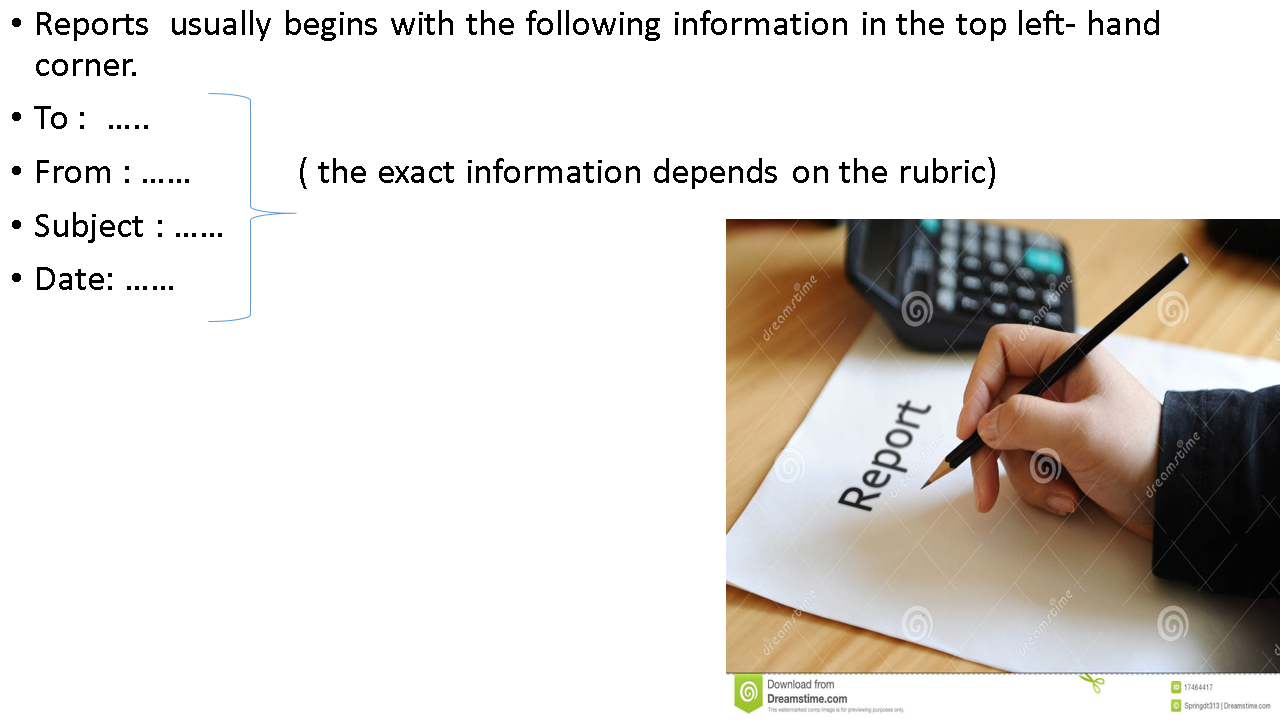 Grade 12: report writing
