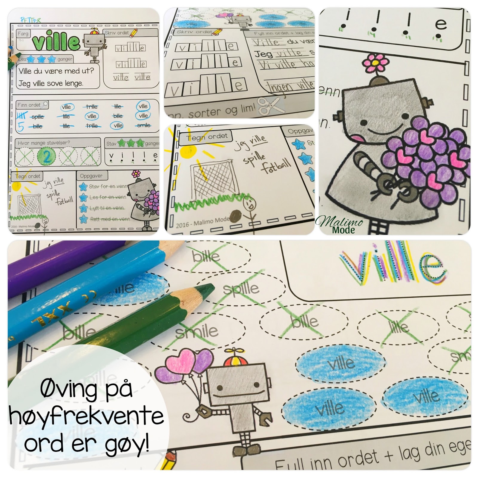 Malimo Mode NO: Vi koser oss med høyfrekvente ord!