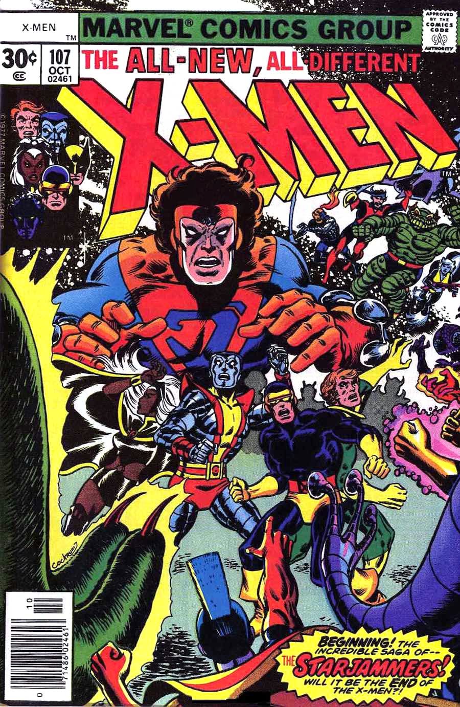 X-men #107 - 1st Starjammers, Imperial Guard - Pencil Ink