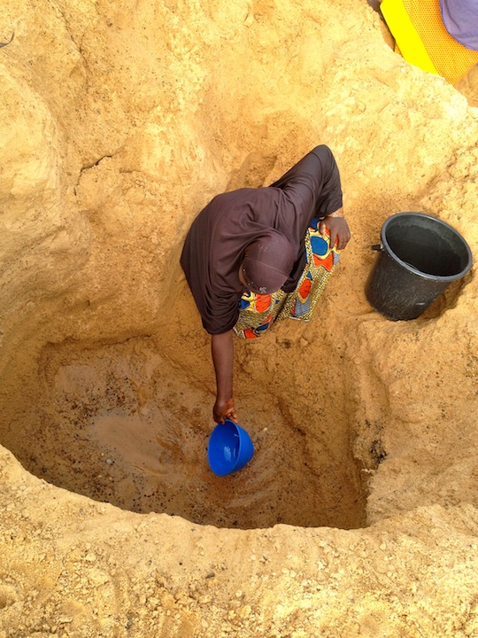 This family told us that they need to collect five containers of water ...