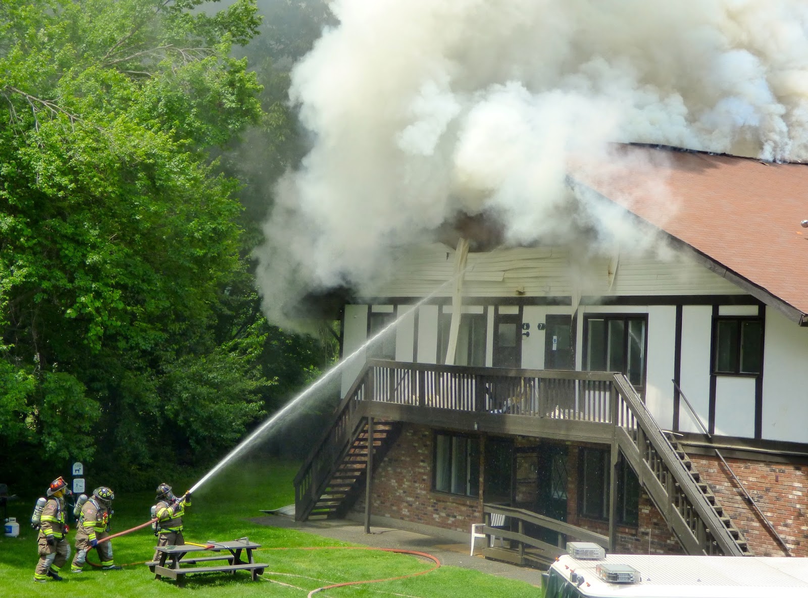 Only in The Republic of Amherst: Alpine Commons Fire