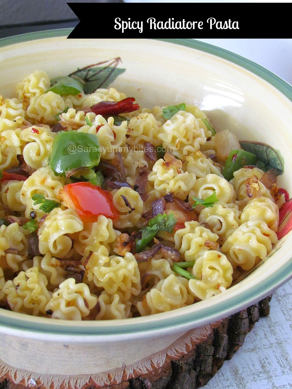 Spicy Radiatore Pasta ~ SarasYummyBites