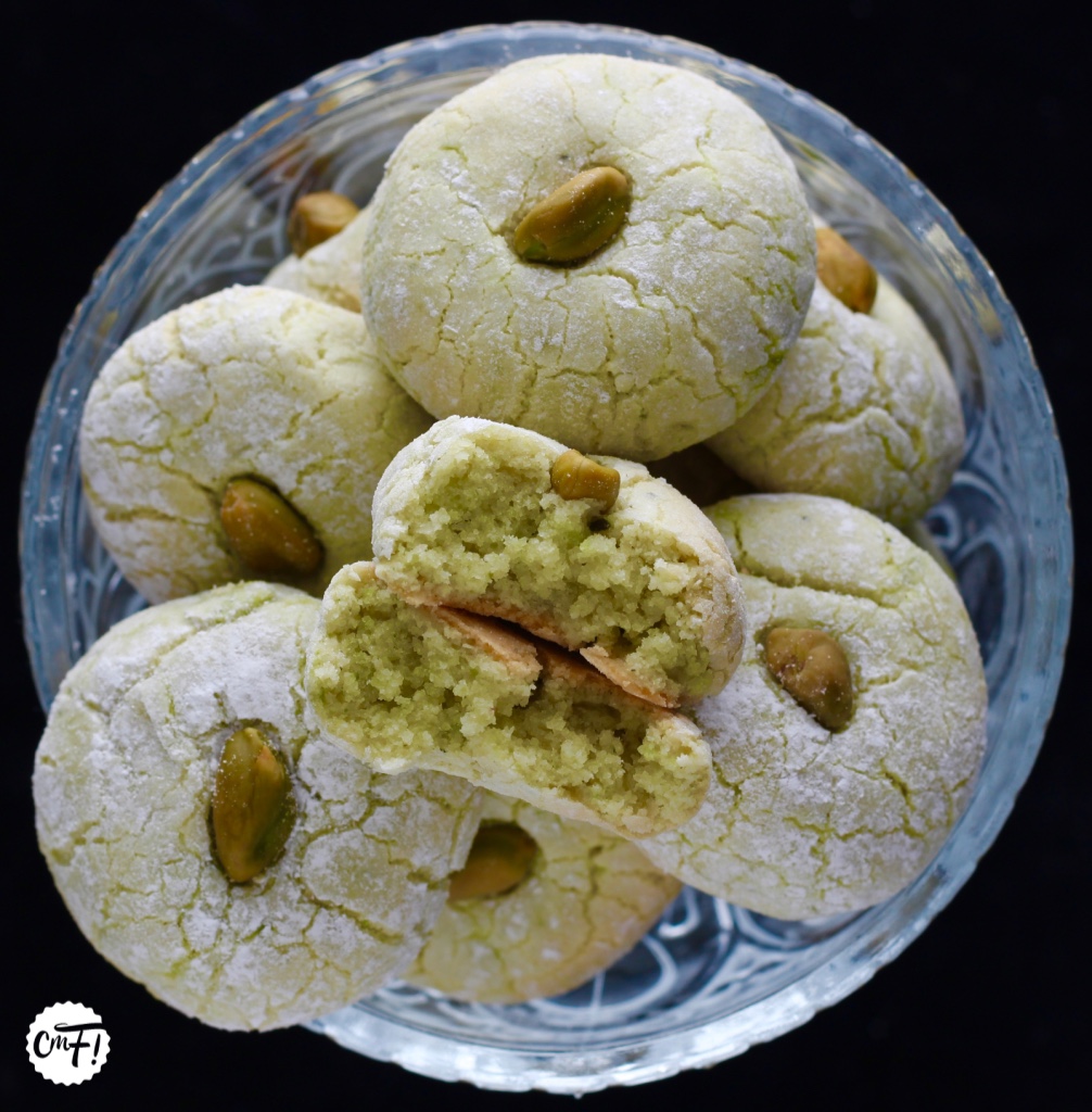 Les amaretti moelleux à la pistache